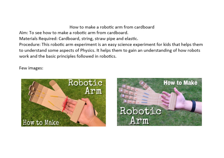 How To Make A Robotic Arm From Cardboard | PDF | Technology & Engineering
