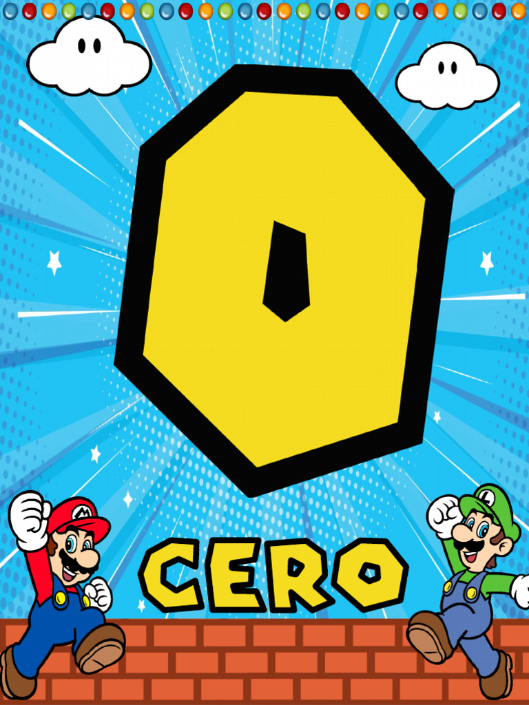 Numeros 0 - 20 Mario Bros | PDF