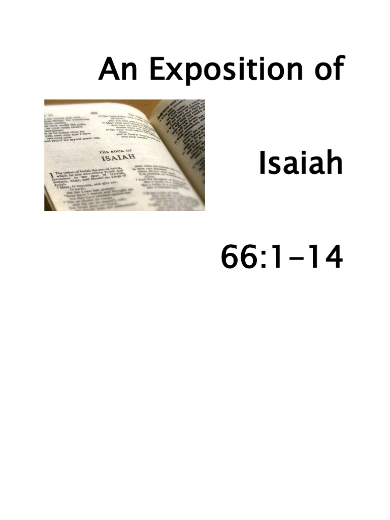 Exposition of Isaiah 66-1-14 | PDF | Book Of Isaiah | Isaiah