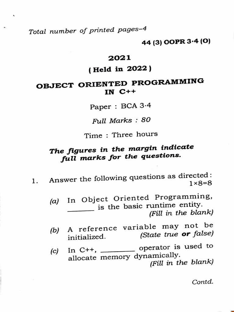 OOP in C++ | PDF | Computing | Computer Programming