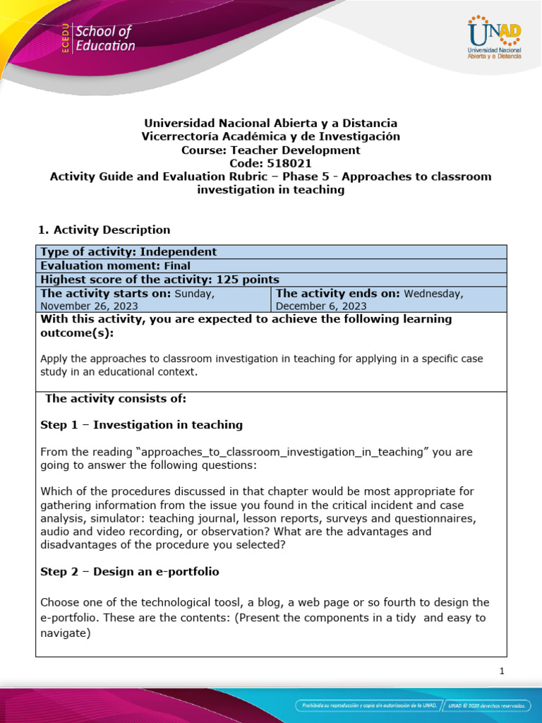 Phase 5 - Approaches To Classroom Investigation in Teaching | PDF ...