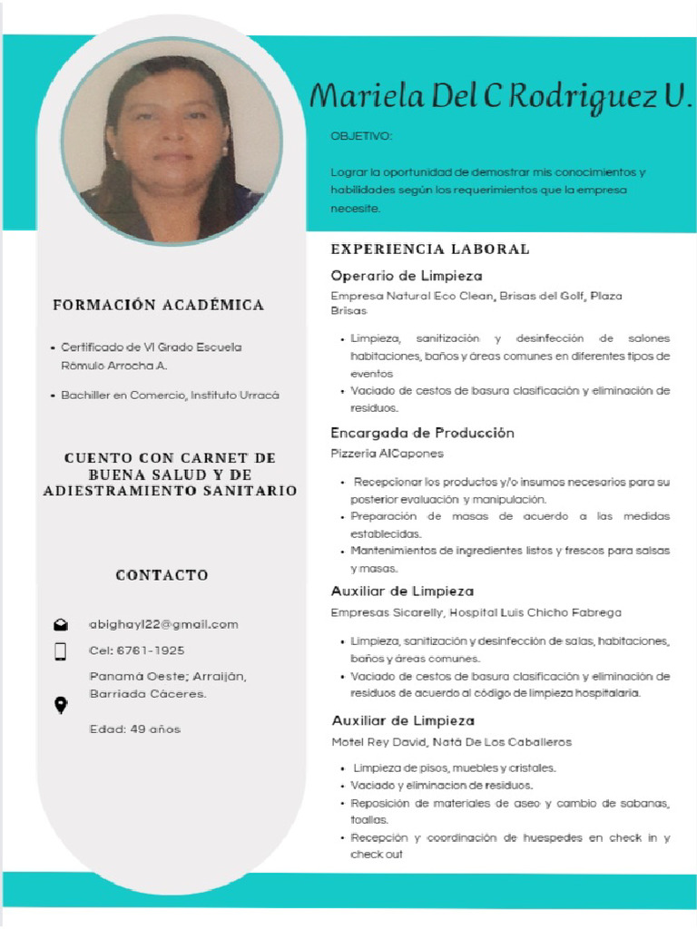 Curriculum Vitae Mariela Rodriguez 2024 | PDF