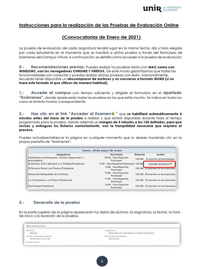 Instrucciones Link Convocatorias Enero 2021 | PDF | Archivo de computadora | Informática