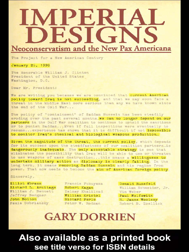 Imperial Designs - Neoconservatism and The New Pax Americana (2004 ...