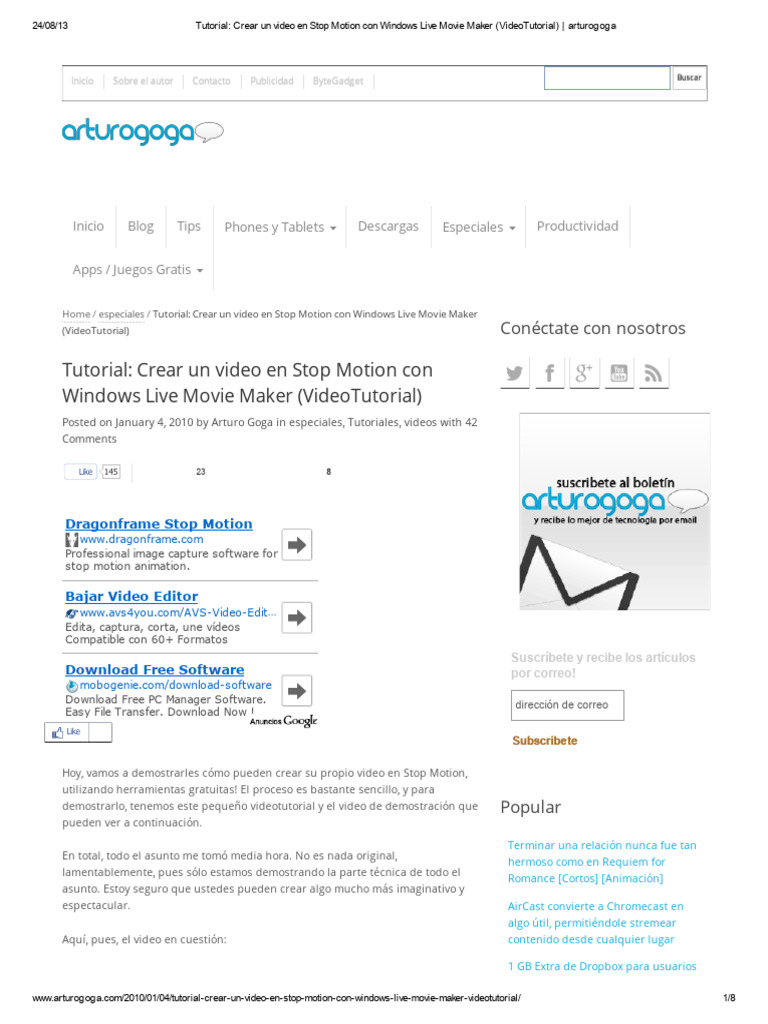 Tutorial - Crear Un Video - Stop Motion | Descargar gratis PDF ... Tutorial - Crear Un Video - Stop Motion | Descargar gratis PDF ...