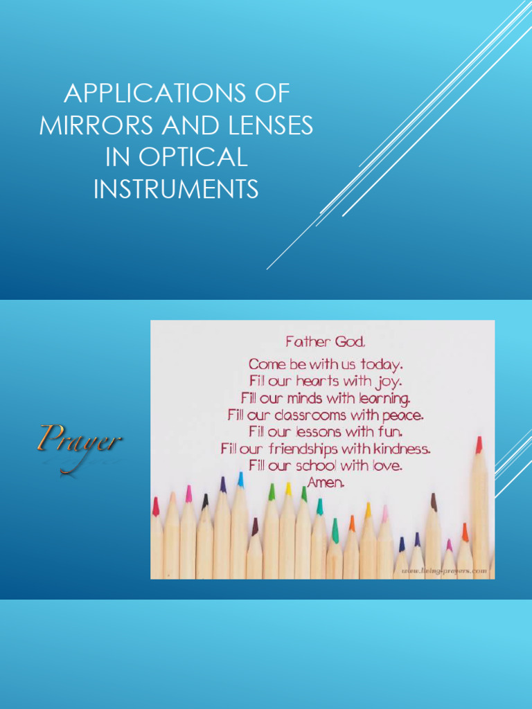 Applications of Mirrors and Lenses PDF | PDF | Optics | Mirror