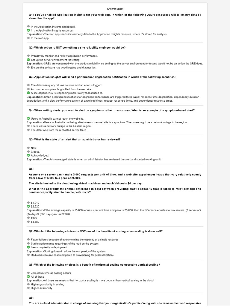 AZ-400 Practice Exam Questions | PDF | Version Control | Load Balancing ...