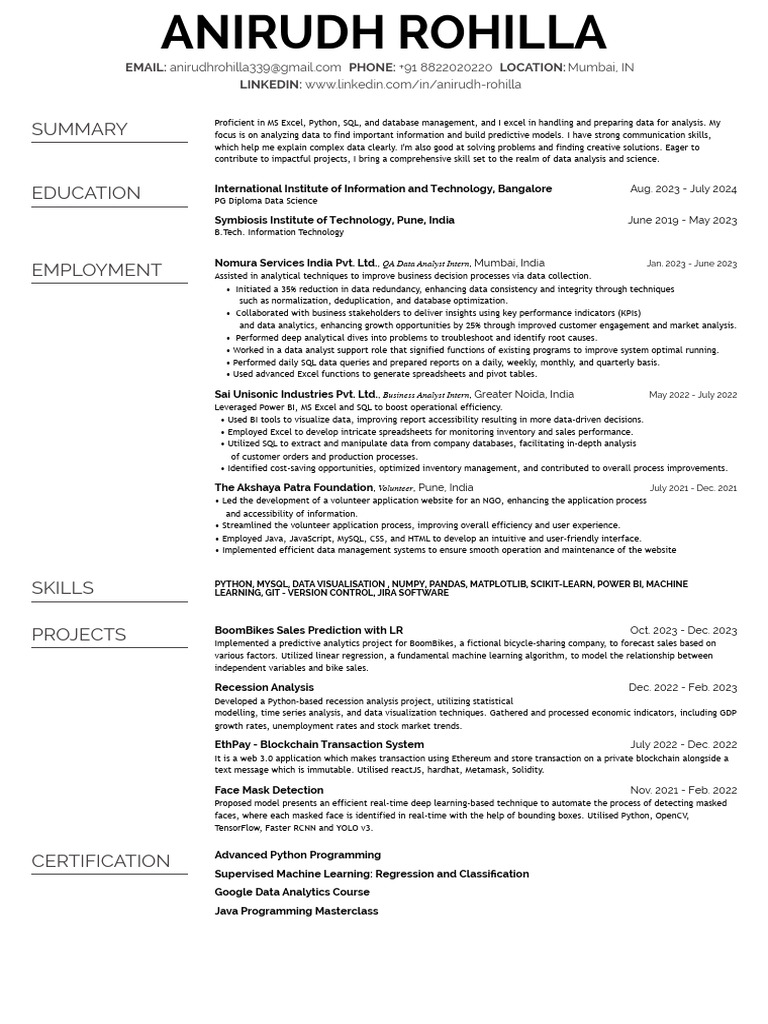 NEW RESUME January | PDF