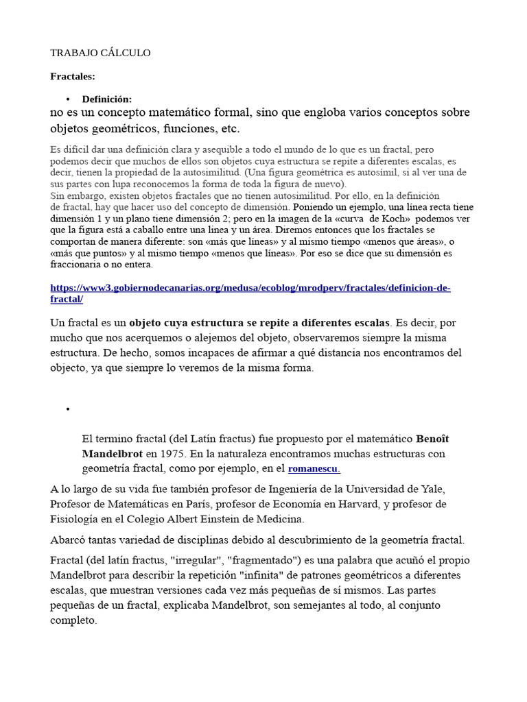 Definición y Aplicaciones de Fractales | PDF | Fractal | Geometría