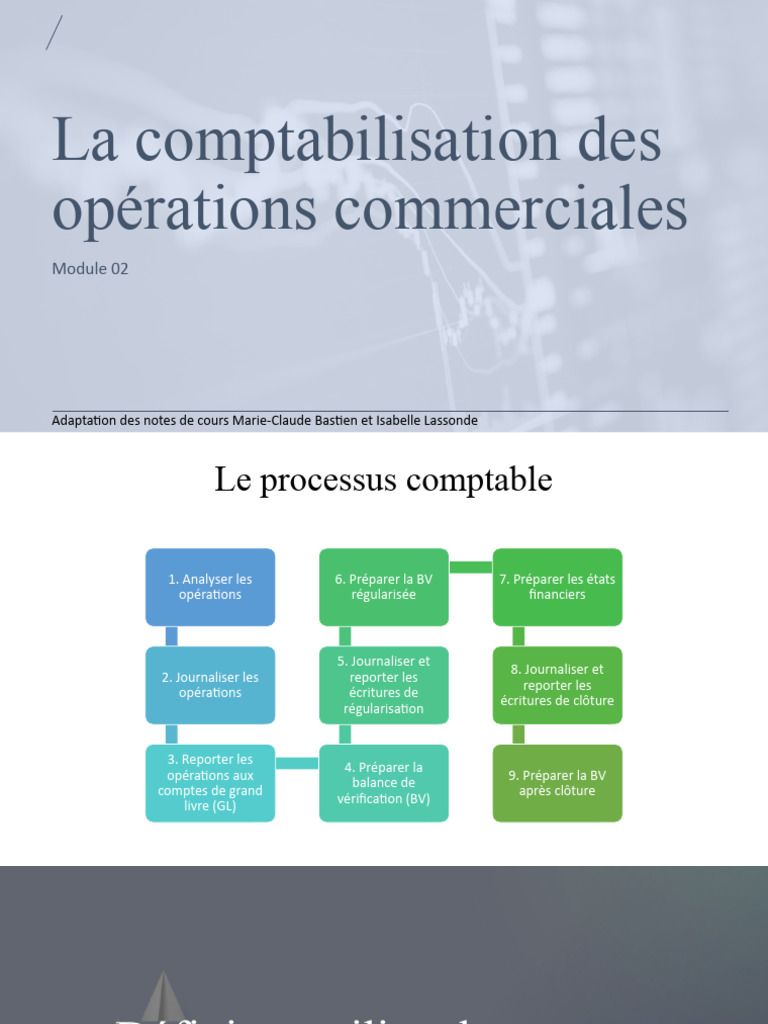 Comptabilisation des opérations commerciales | PDF | Comptabilité ...
