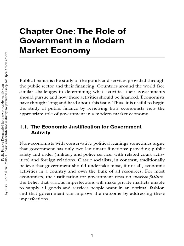 Material 1 For Handout 2 - Role of Government in Market Economy | PDF ...