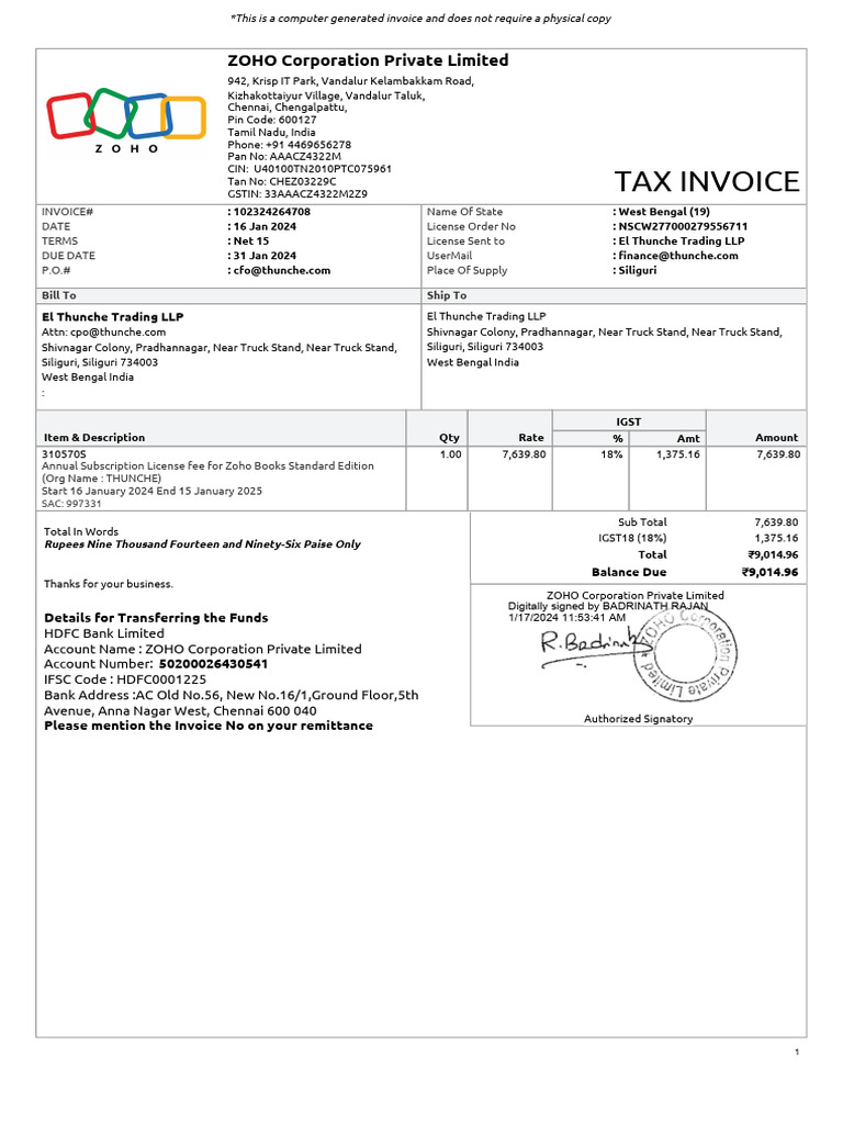 Signed | PDF | Invoice | Economies