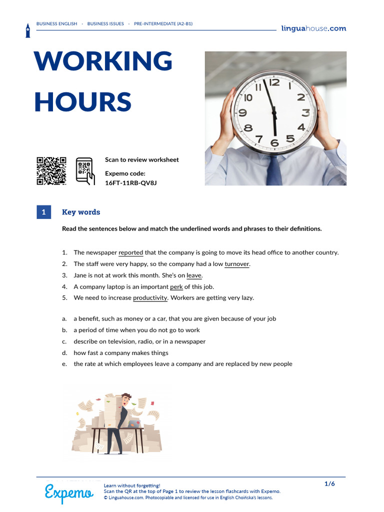 21.02 Working Hours Worksheet | Download Free PDF | Sweden | English ...
