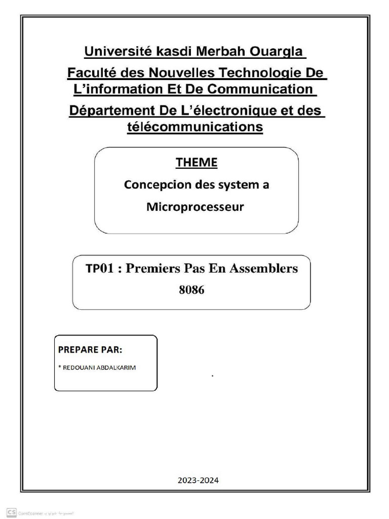TP REDOUANI ABDALKARIM | PDF