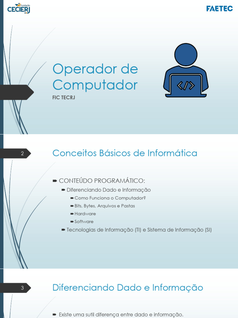 Conceitos Básicos - Informática | PDF | Sistema de informação ...