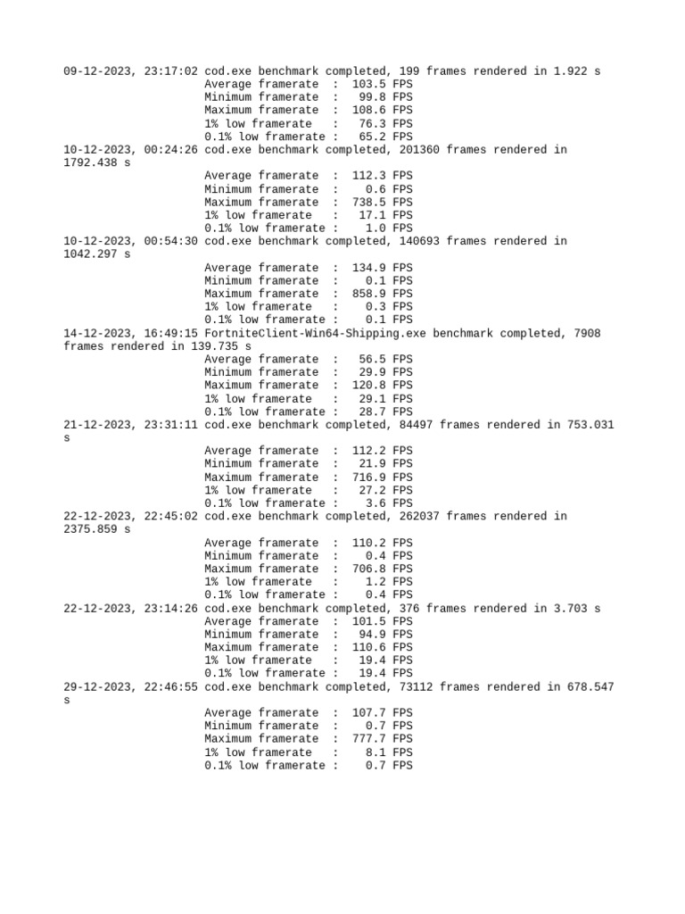 Benchmark | PDF | Frame Rate | Filmmaking