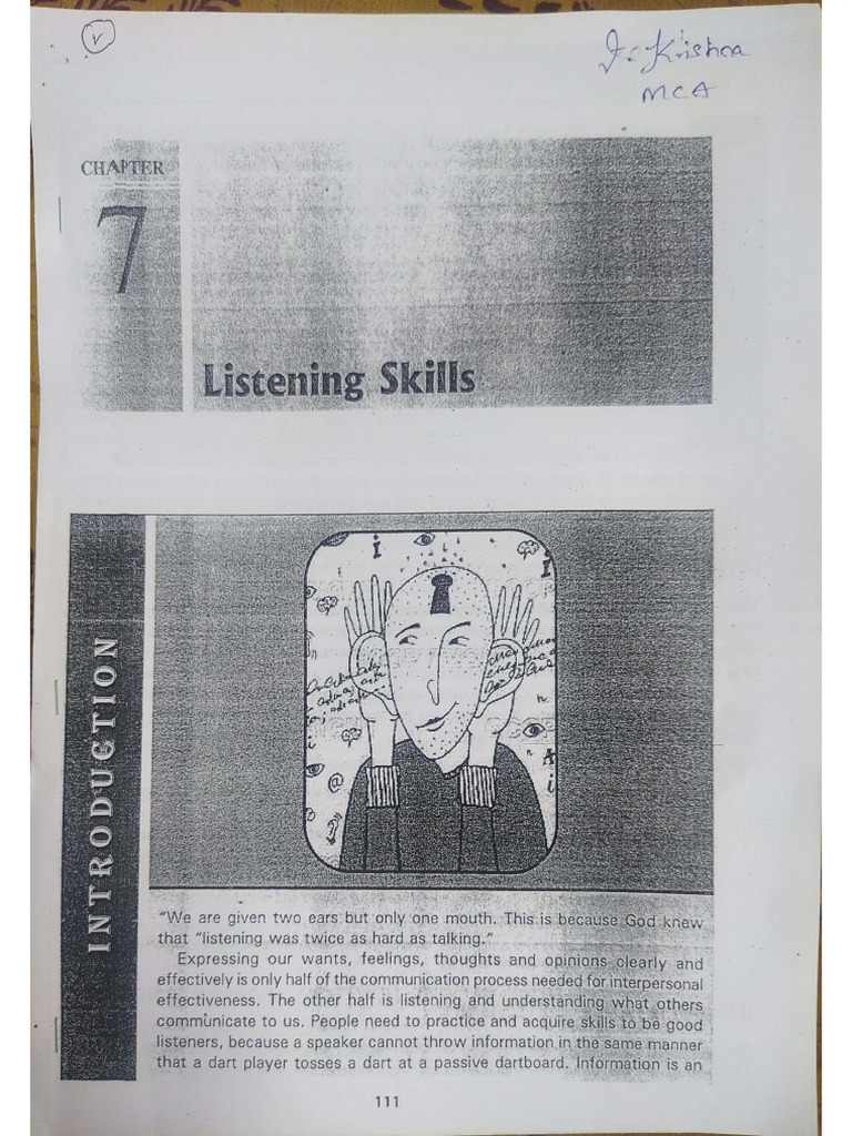 Listening Skills Pdf