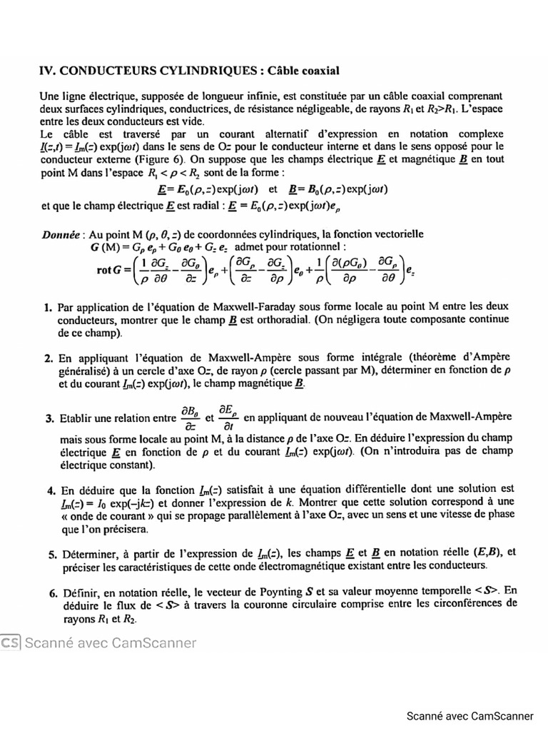 Très Bon PB Corrig CCP Sur Eq Maxwell | PDF