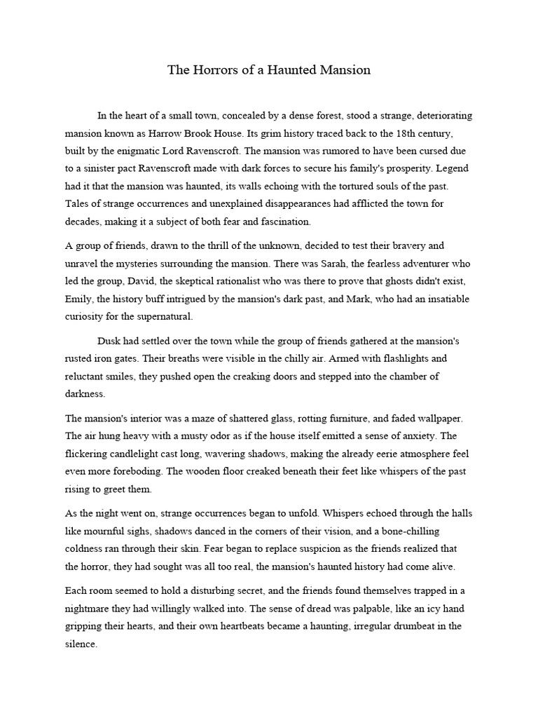 The Horror of A Haunted Mansion (Updated) | PDF | Ghosts