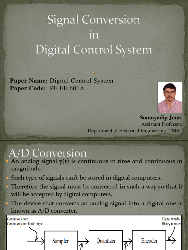 Digital Control System - Lecture 1 | PDF | Teaching Methods & Materials