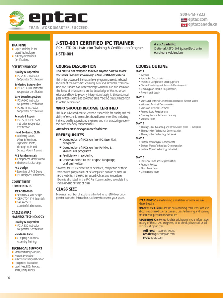 EPTAC DataSheet J-STD-CIT | PDF | Business Process | Electronic Engineering
