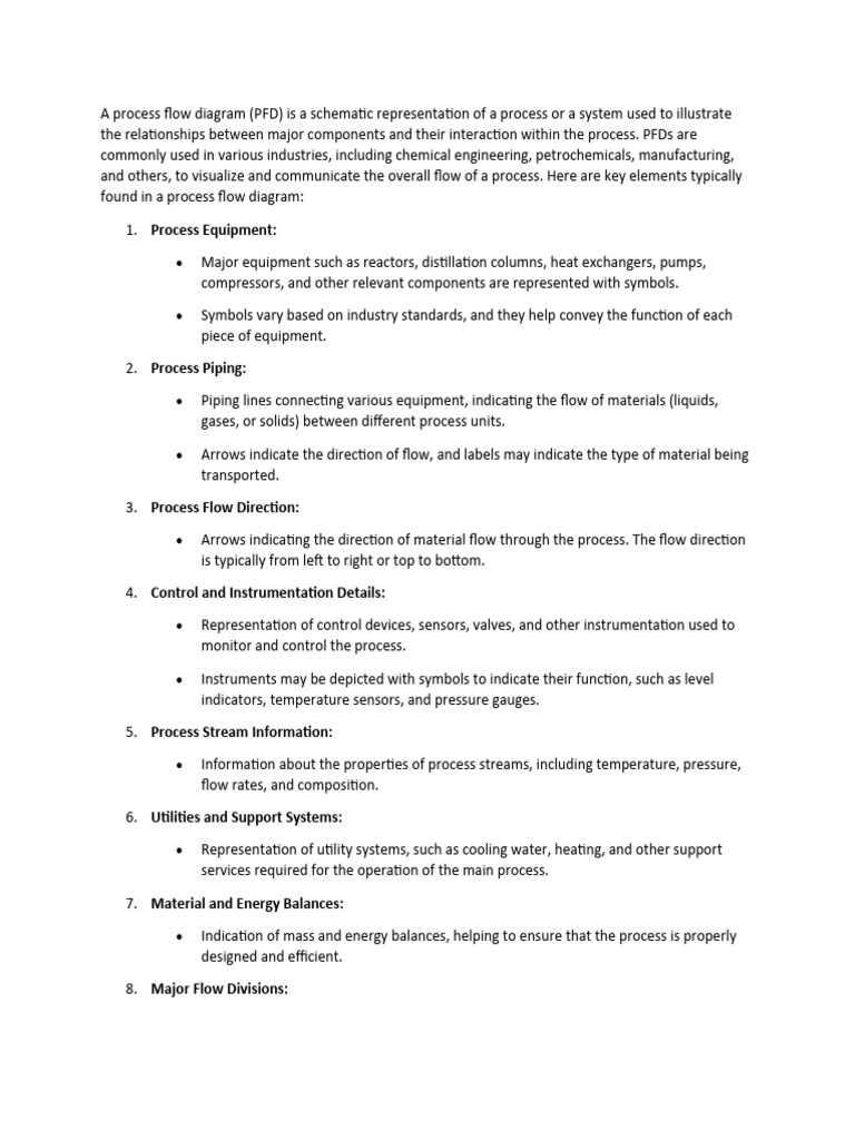 Process Flow Diagram | PDF | Fluid Dynamics | Instrumentation