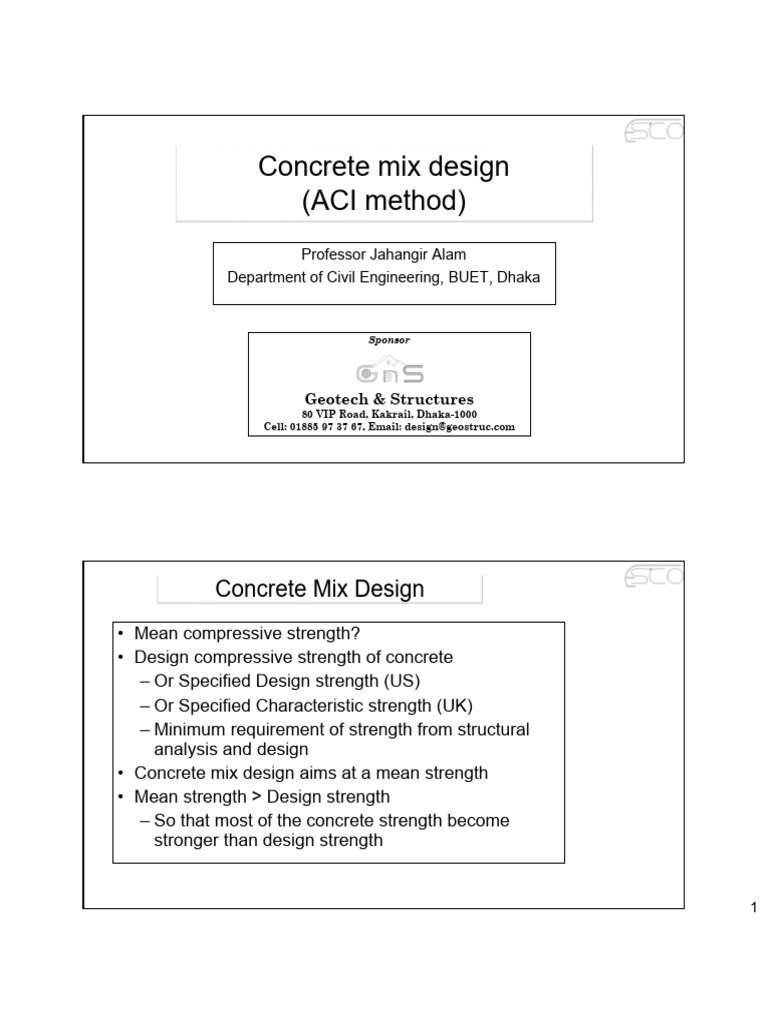 Mix Design | PDF | Concrete | Deep Foundation