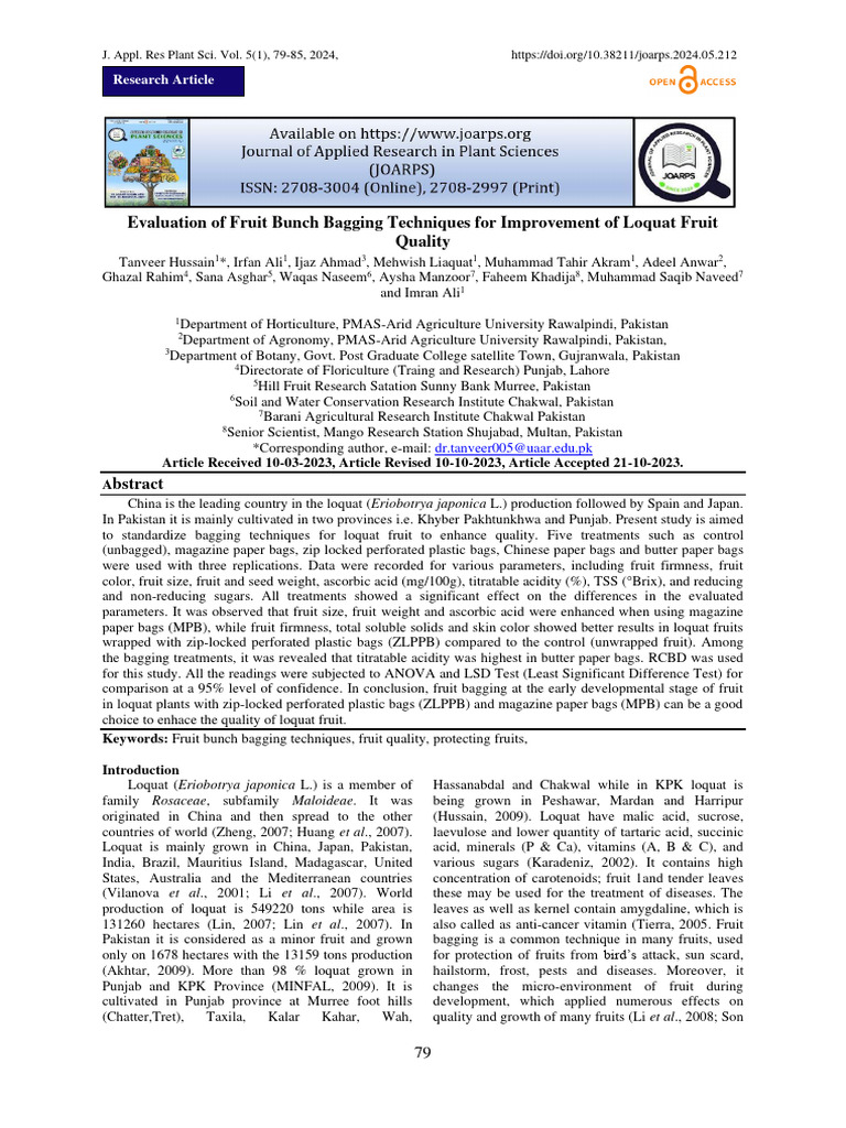 Evaluation of Fruit Bunch Bagging Techniques For I | PDF | Titration | Chemistry