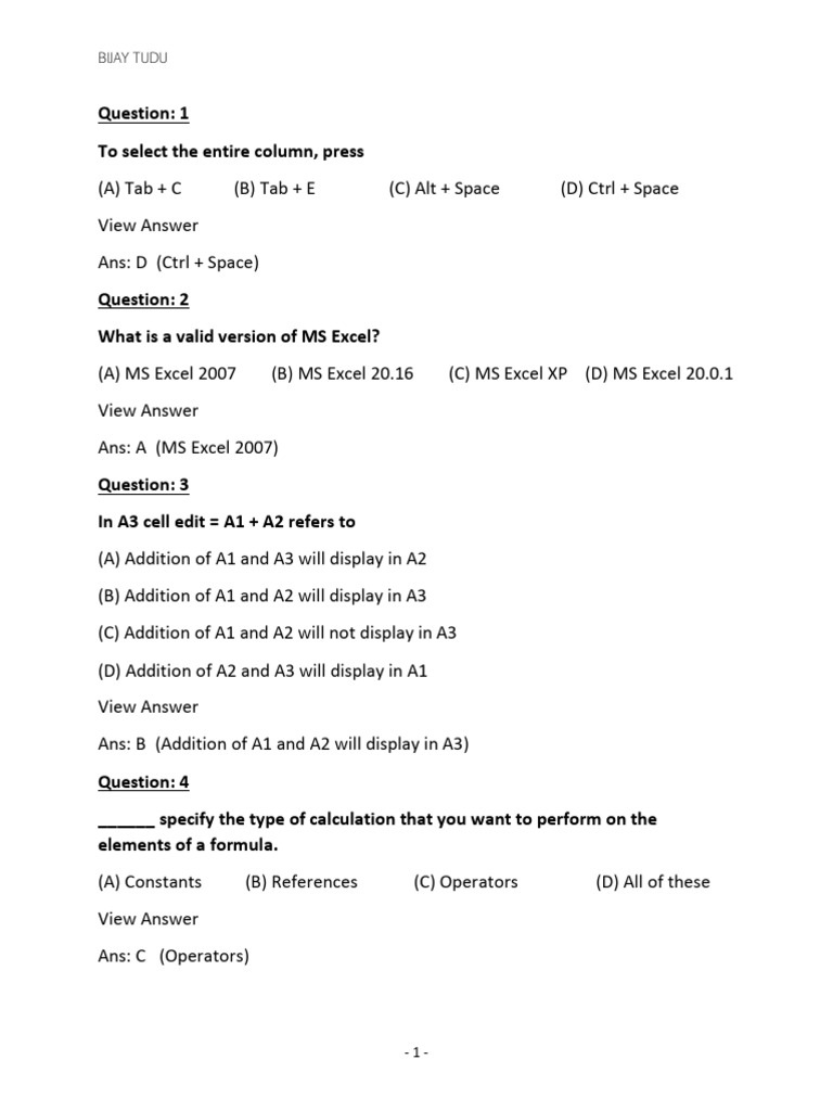 Microsoft Excel | PDF | Microsoft Excel | Spreadsheet Microsoft Excel | PDF | Microsoft Excel | Spreadsheet