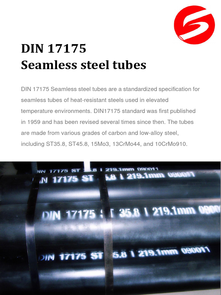 Din 17175 Seamless Steel Tubes | PDF | Pipe (Fluid Conveyance) | Heat ...