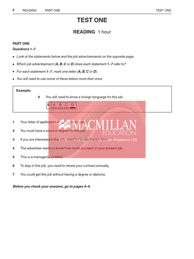 BEC Vantage Reading Test Practice | PDF | Expense | Value Added Tax