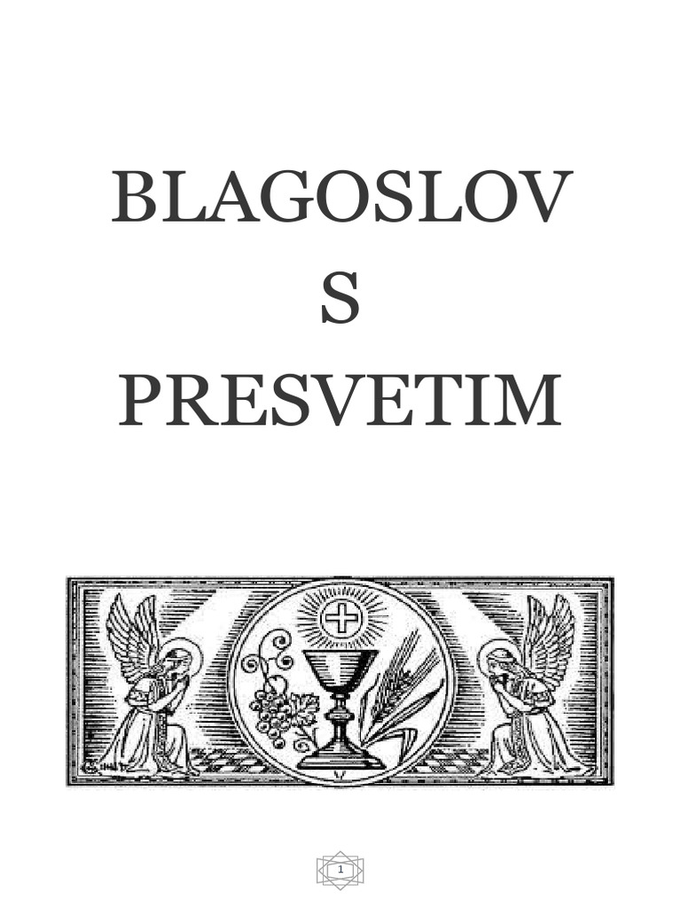 Blagoslov S Presvetim Oltarskim | PDF
