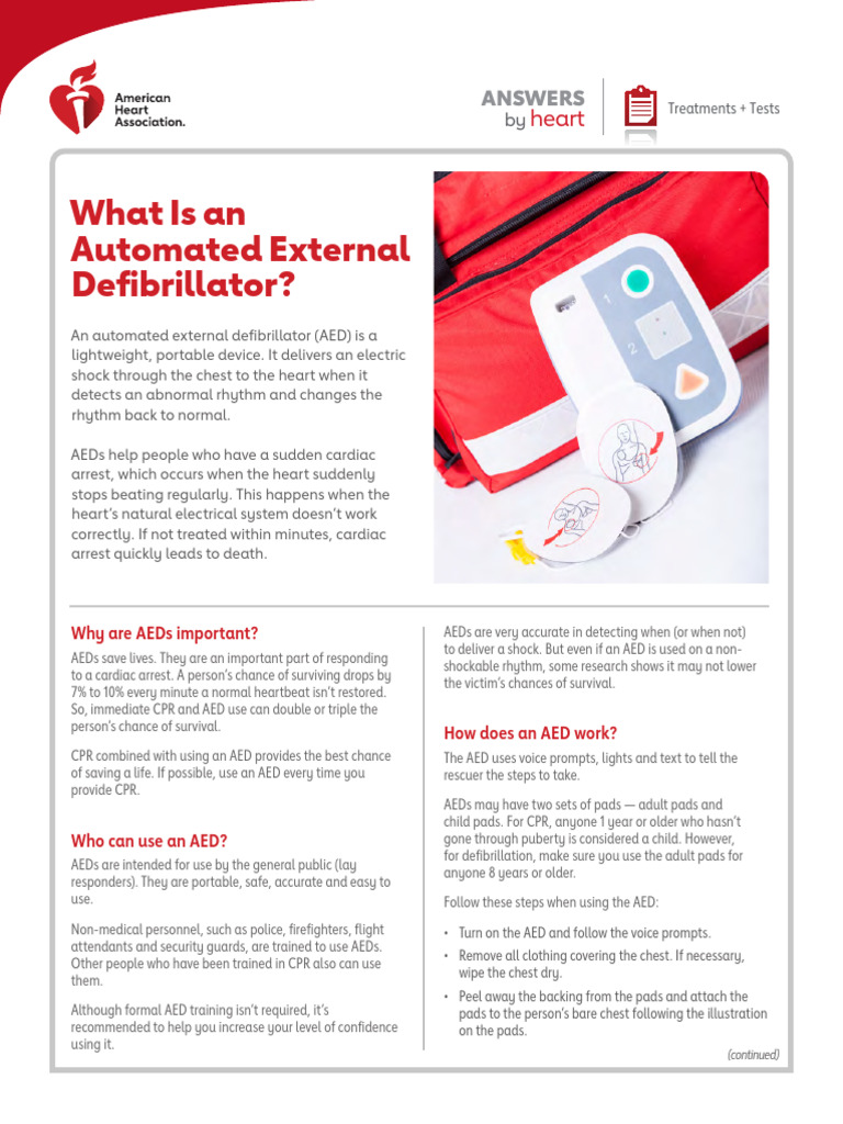 What Is An Aed | PDF | Cardiopulmonary Resuscitation | Clinical Medicine