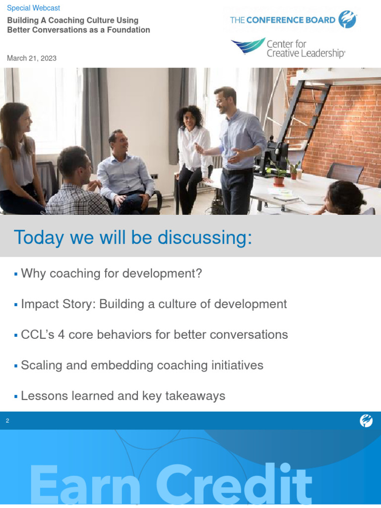 Building A Coaching Culture CCL | PDF | Leadership | Mentorship