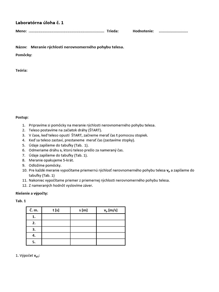 Laboratórna Úloha 8 č.1 | PDF