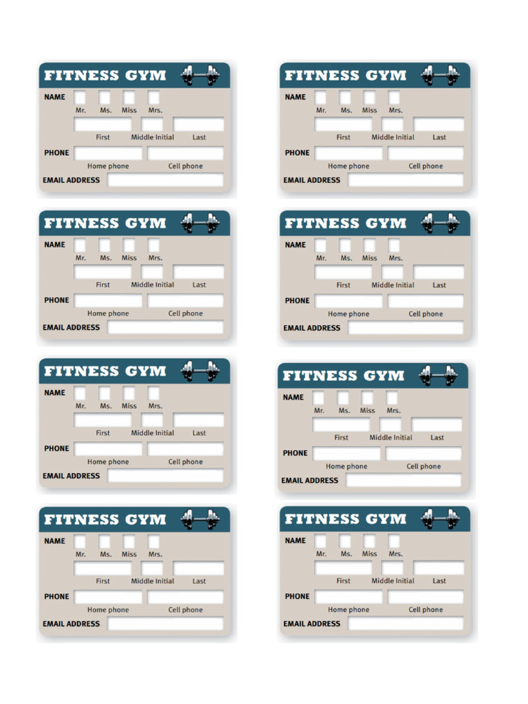 Gym Passes | PDF