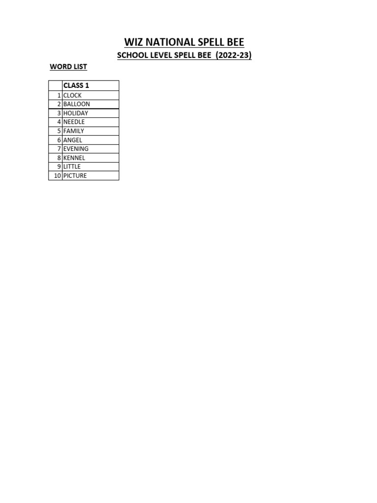 Dictation Word List | PDF | Science & Mathematics