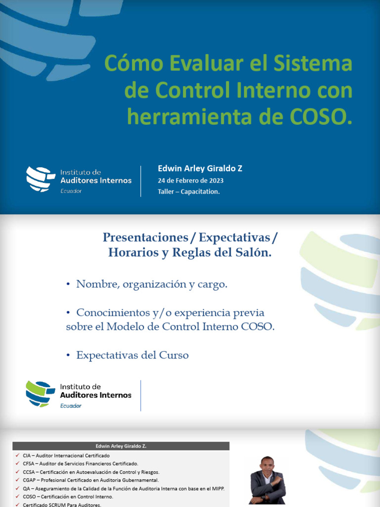 Evaluar Sistema Control Interno Herramientas COSO Final (5985) | PDF