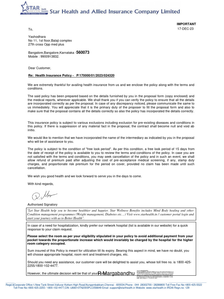 Health Insurance Policy Details | PDF | Insurance | Surgery