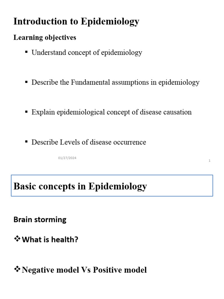 Introduction to epidemiology for public health | PDF | Epidemiology ...