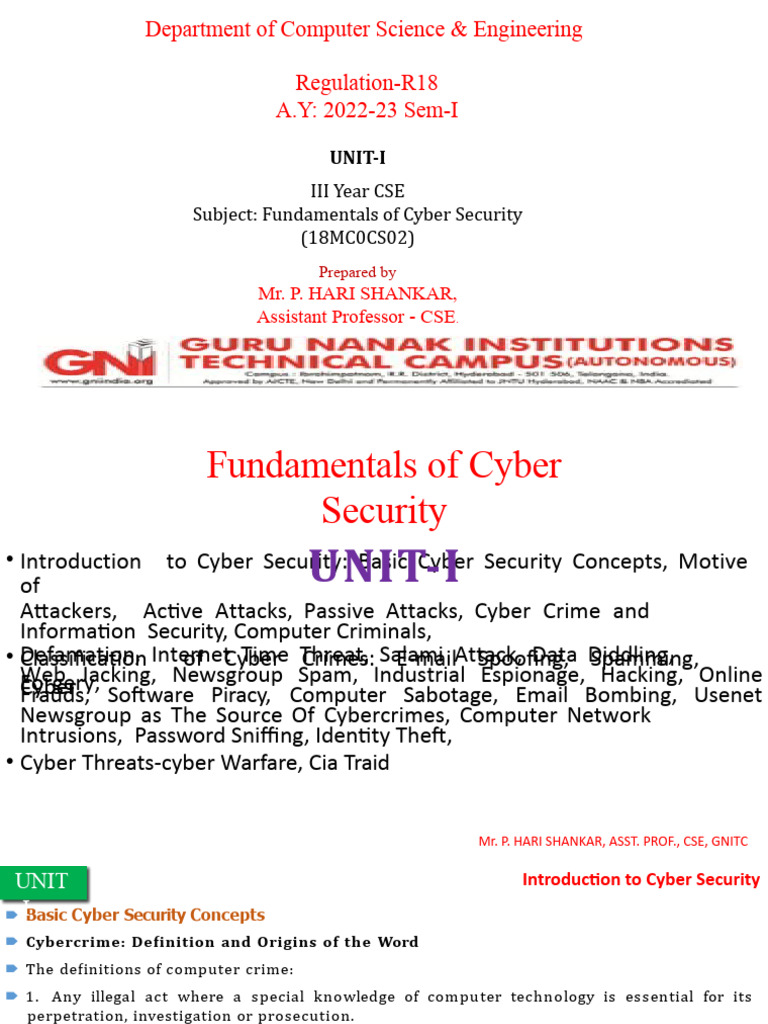 CS Unit-1 | PDF