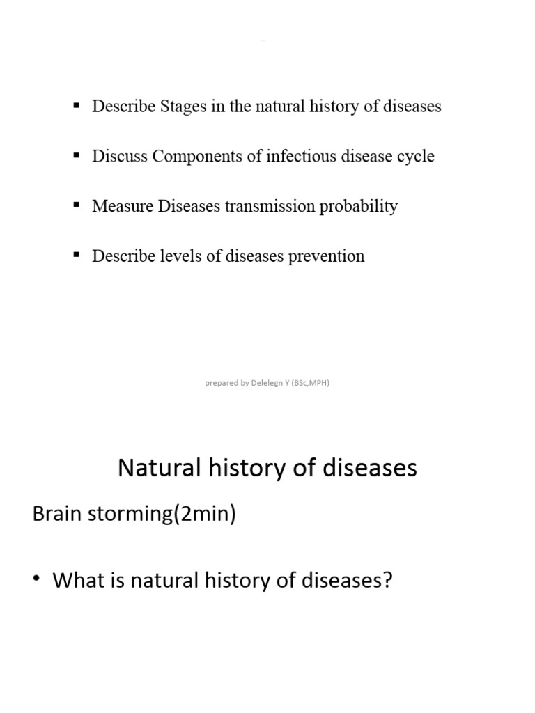 Natural History of Disease and Infectious Disease Cycle 2 | PDF ...