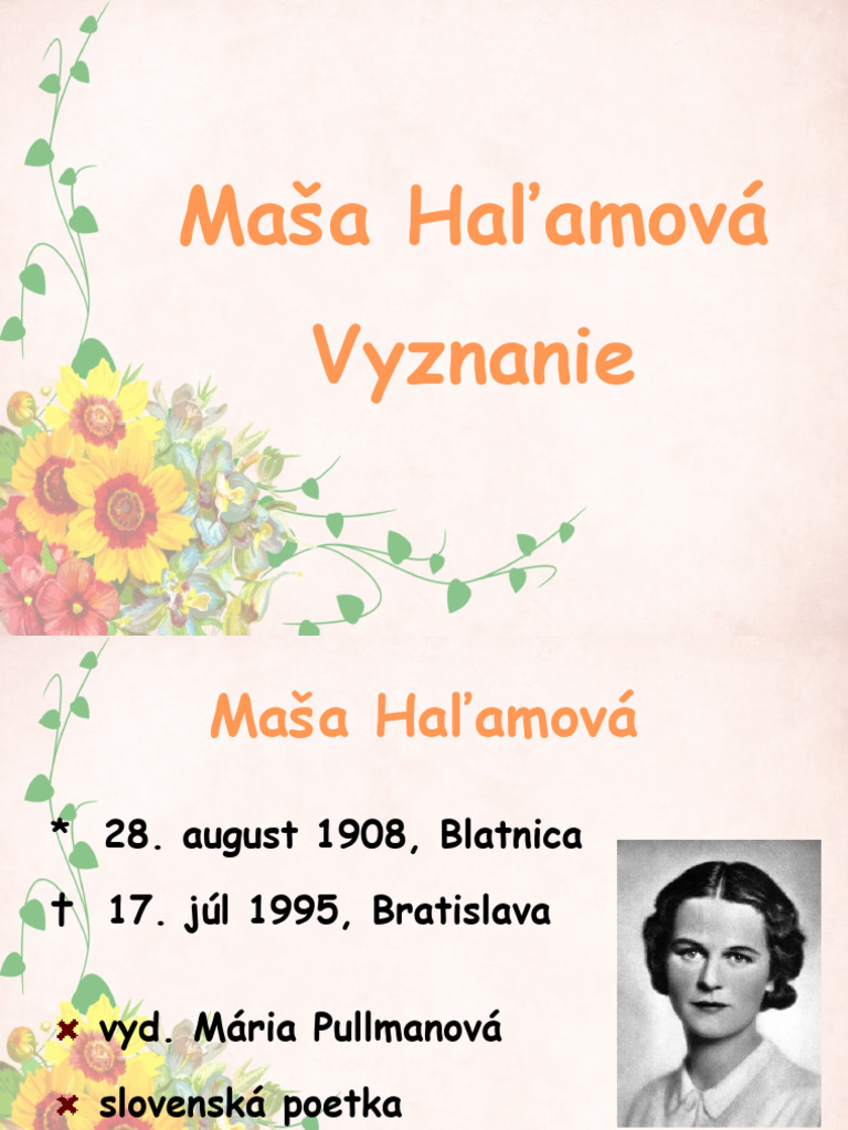Maša Hamalova - Vyznanie | PDF