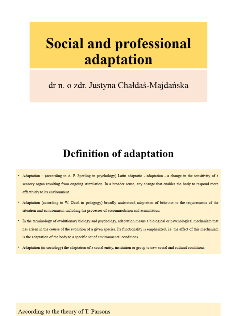 Professional Adaptation of Nurses | PDF