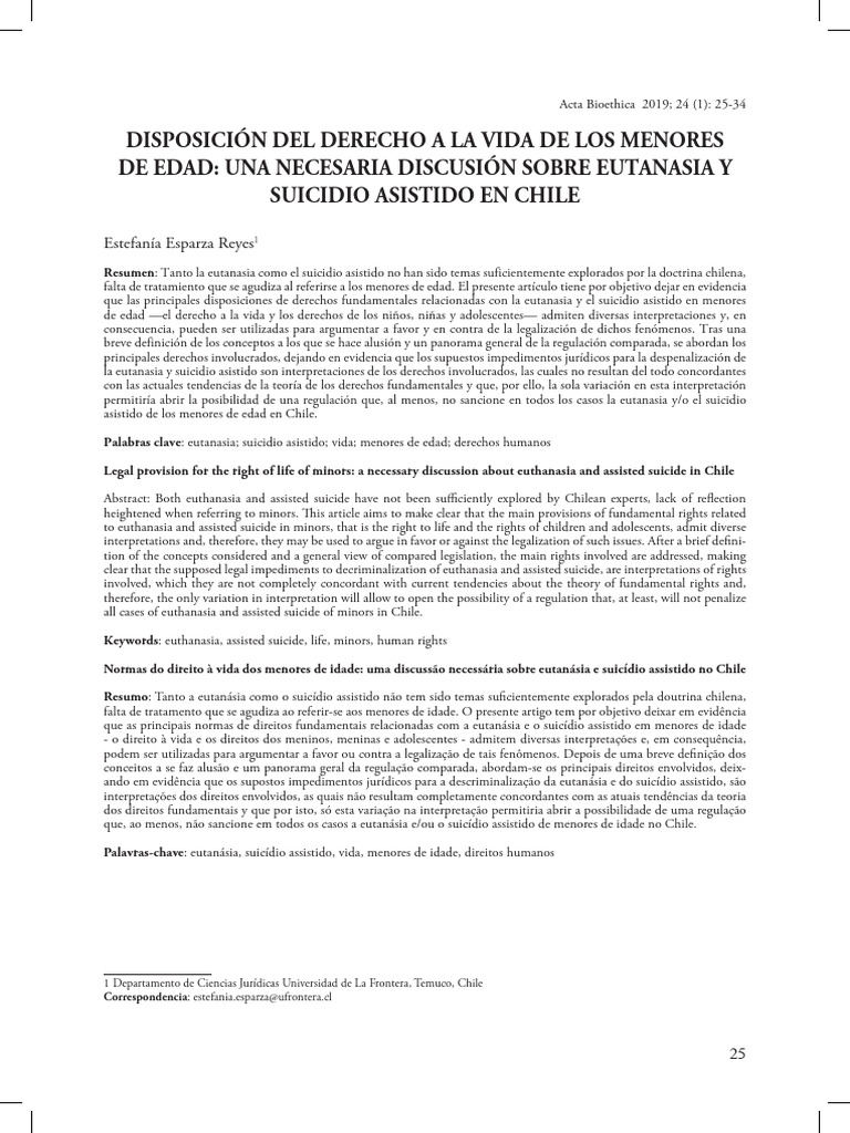 Eutanasi en Menores 3 | PDF | Constitución | Menor (ley)
