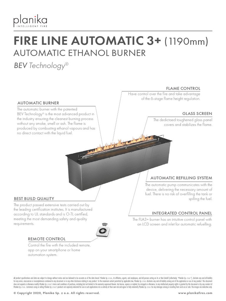Planika FLA3+ - 1190 - Techcard | PDF | Combustion | Legal Liability