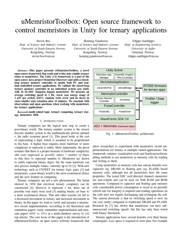uMemristorToolbox Open Source Framework | PDF | Computer Memory | Analog To Digital Converter