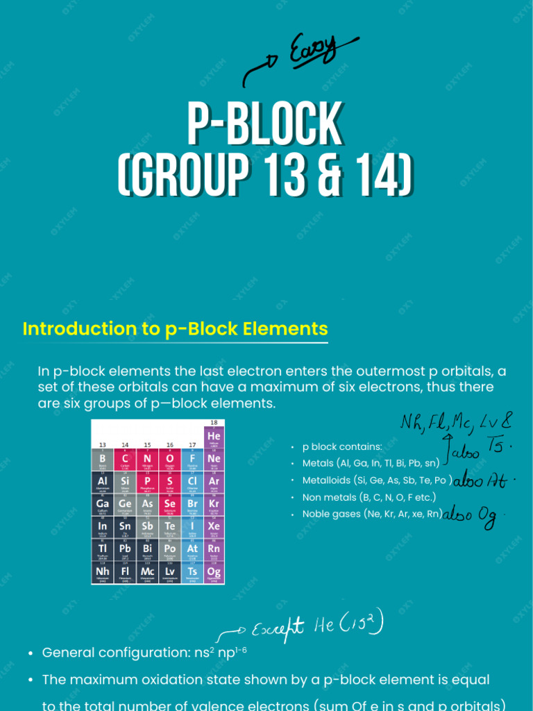 6529242dd6ffef0018ccb77e - ## - P - Block (Part - 01) | PDF | Electron ...