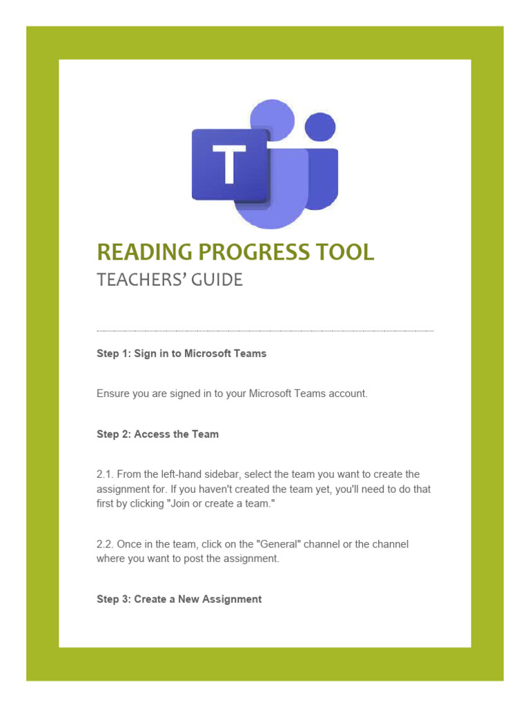 Reading Progress Tool Guide | PDF