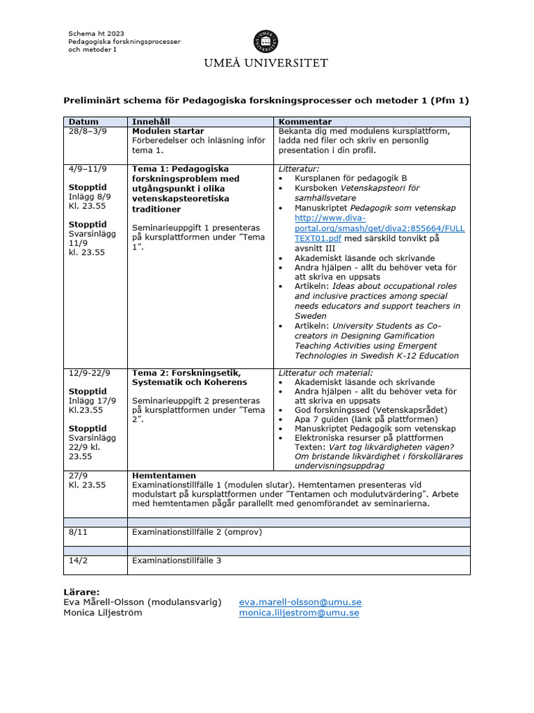 Schema pfm1 ht23 | PDF